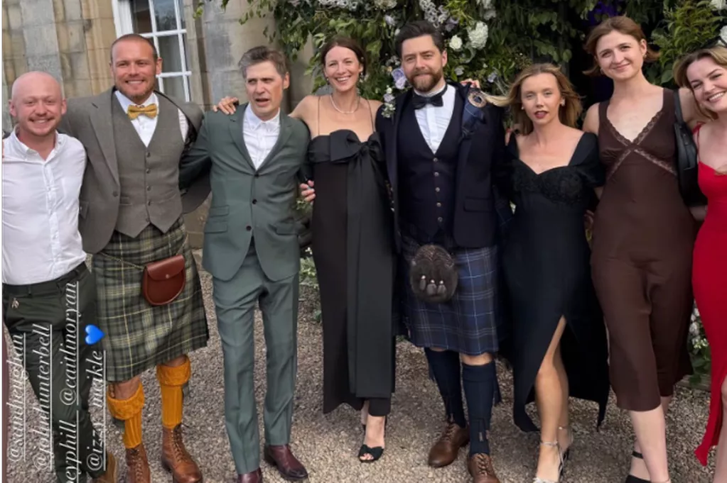 Outlander stars reunite at Richard Rankin’s luxurious Scottish wedding